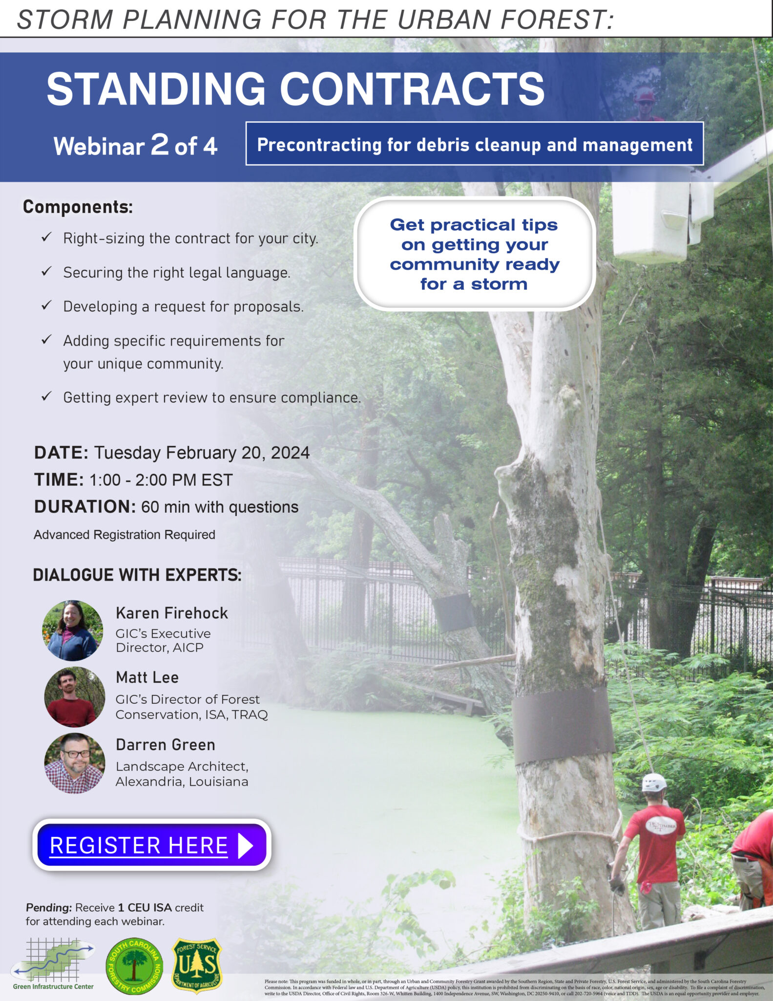 Storm Planning for the Urban Forest Webinar 2: Standing Contracts ...